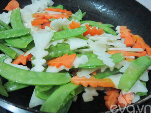 Phù trúc chay xào rau củ ngày đầu tháng