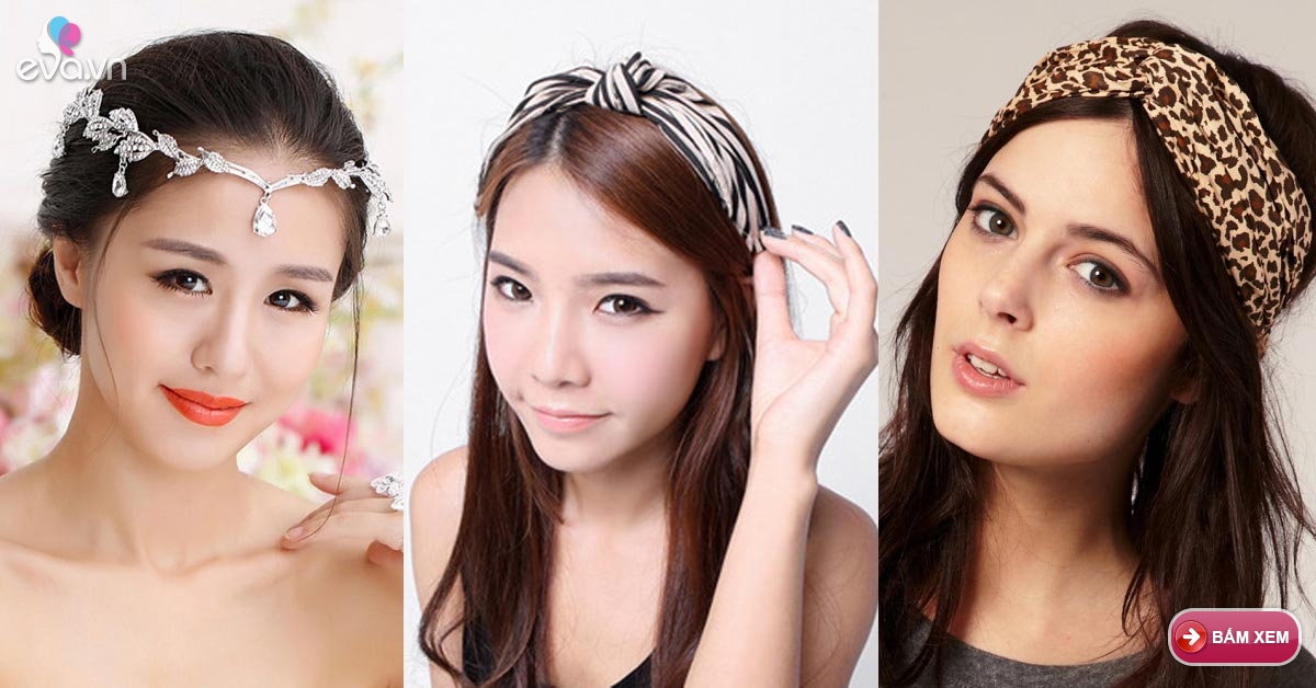 Làm đẹp ngày xuân với tóc băng đô xinh xắn