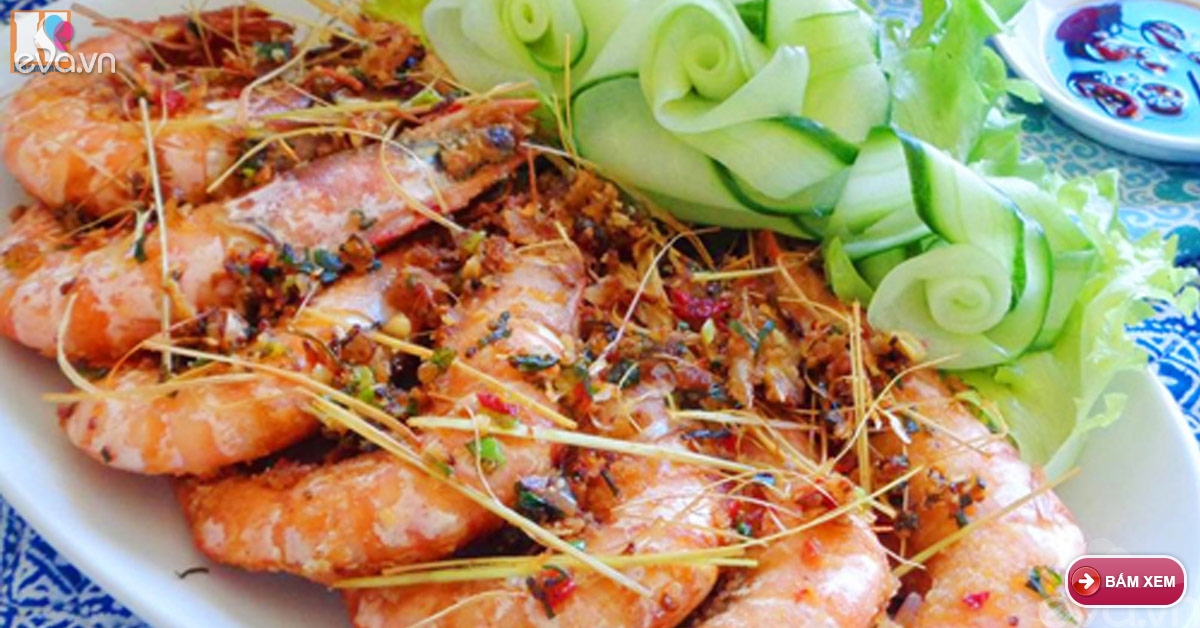 Tôm rang muối sả hấp dẫn cuối tuần