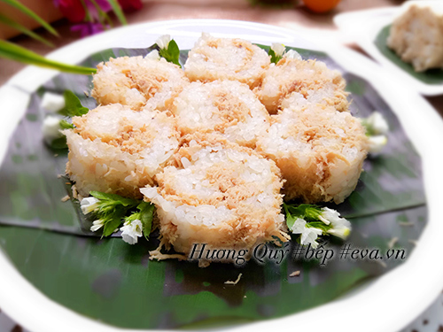 Xôi cuộn ruốc thơm ngon, đẹp mắt ai nhìn thấy cũng muốn ăn ngay