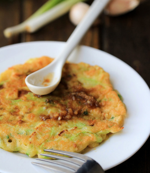 Bánh pancake bí ngòi kiểu Trung Quốc