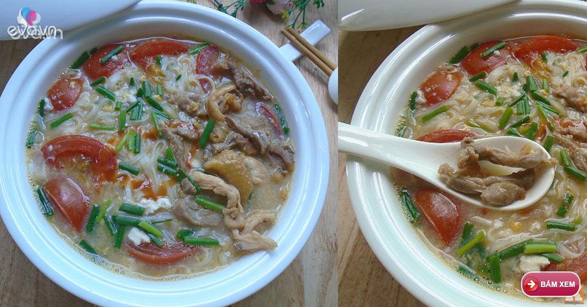 Bánh đa thịt gà đủ chất cho bữa sáng