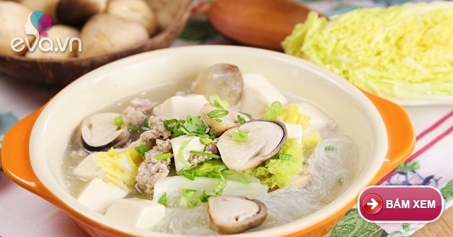 Miến nấu thịt, nấm rơm thơm ngon