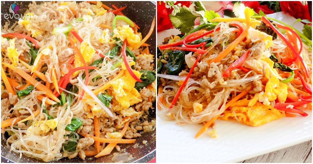 Miến xào thịt băm vừa ngon vừa rẻ cho bữa sáng