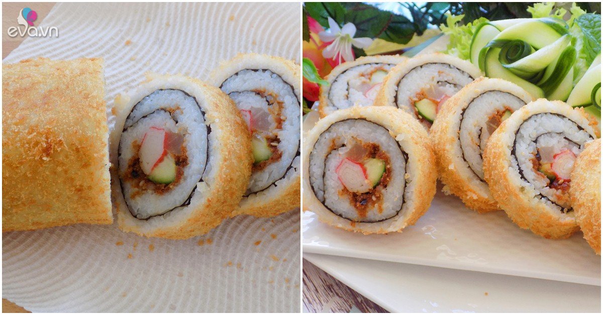 Kimbap chiên vừa ngon vừa giòn lại nóng hổi ai ăn cũng thích